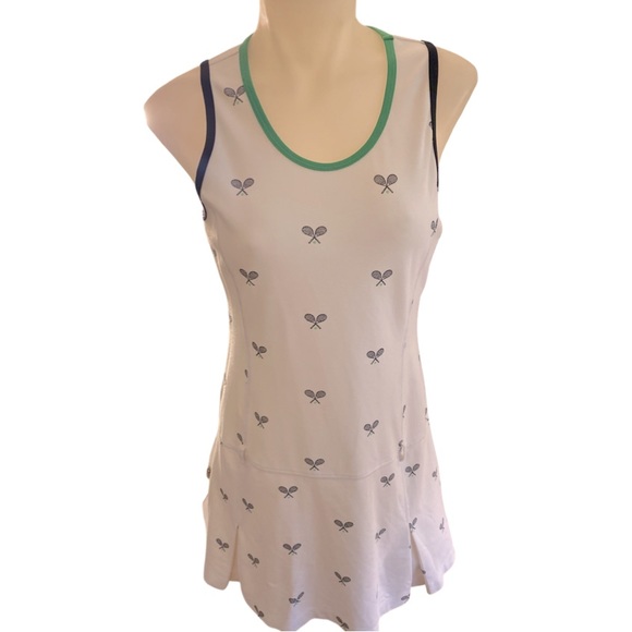 Tail | Dresses | Tail Tennis Dress S White Racquet Design Polyester ...